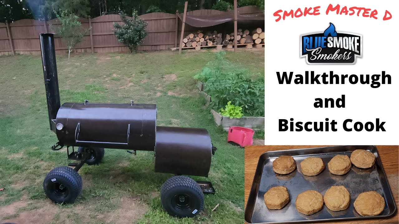 Blue Smoke Smoker Walkthrough and Biscuit Cook - YouTube