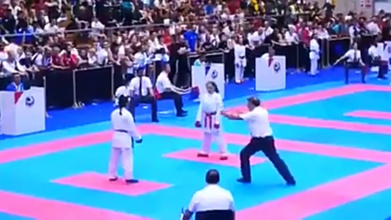 KARATE YOUTH CUP-JUNIORS FEMALE KUMITE -48 KG BRONZE MEDAL MATCH - YouTube