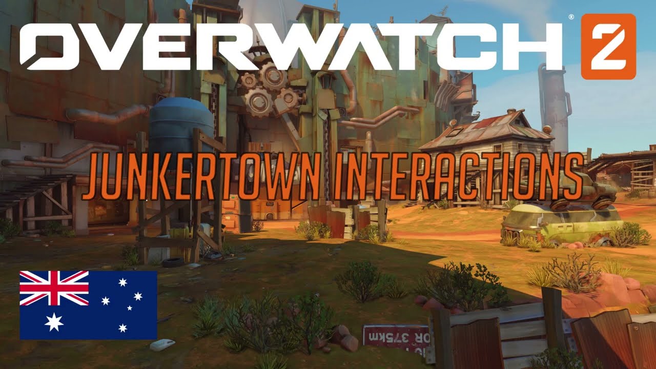 Overwatch 2 Second Closed Beta - Junkertown Map Interactions 🇦🇺 - YouTube