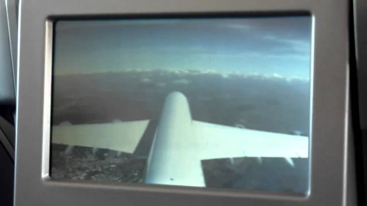 Lufthansa A380: Tail camera view on the TV screen #LHA380 [HD Video ...