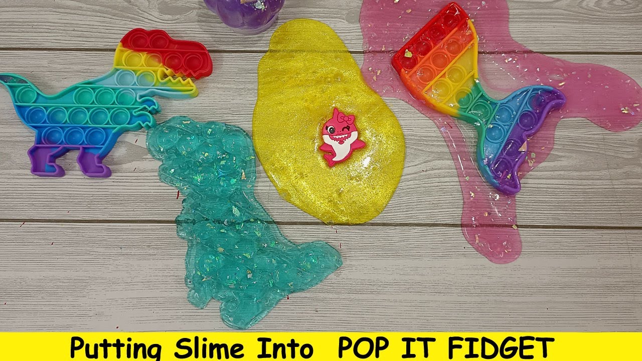 Putting Slime Into POP IT FIDGET - New GAME And Slime Reviews ...