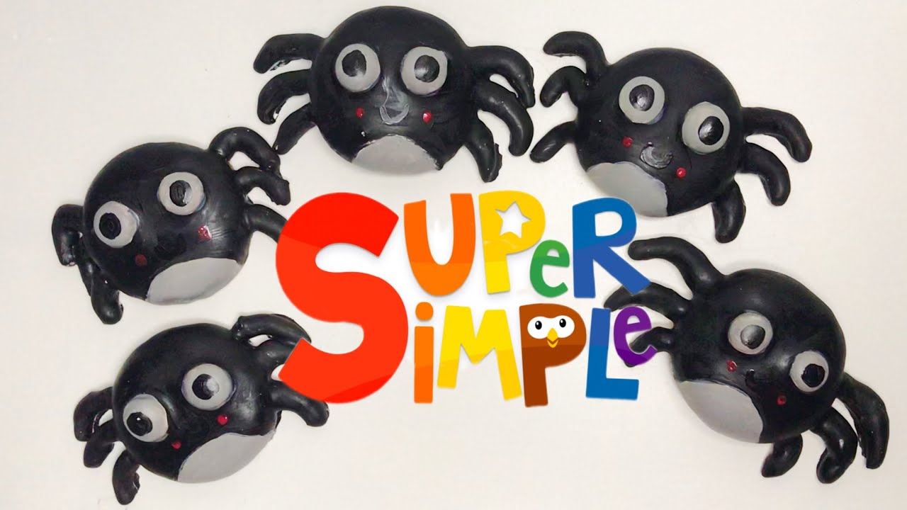 SUPER SIMPLE SONG | FIVE CREEPY SPIDERS |PLASTER CLAY CRACKING - YouTube