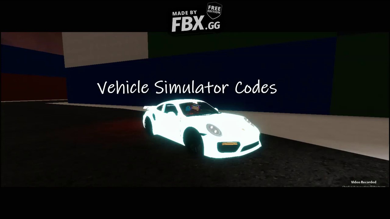 Roblox Vehicle Simulator Codes - YouTube