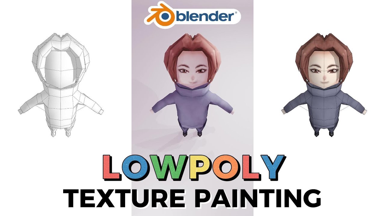 Texture Painting a Low Poly 3D Character in Blender 4.1 | Timelapse ...