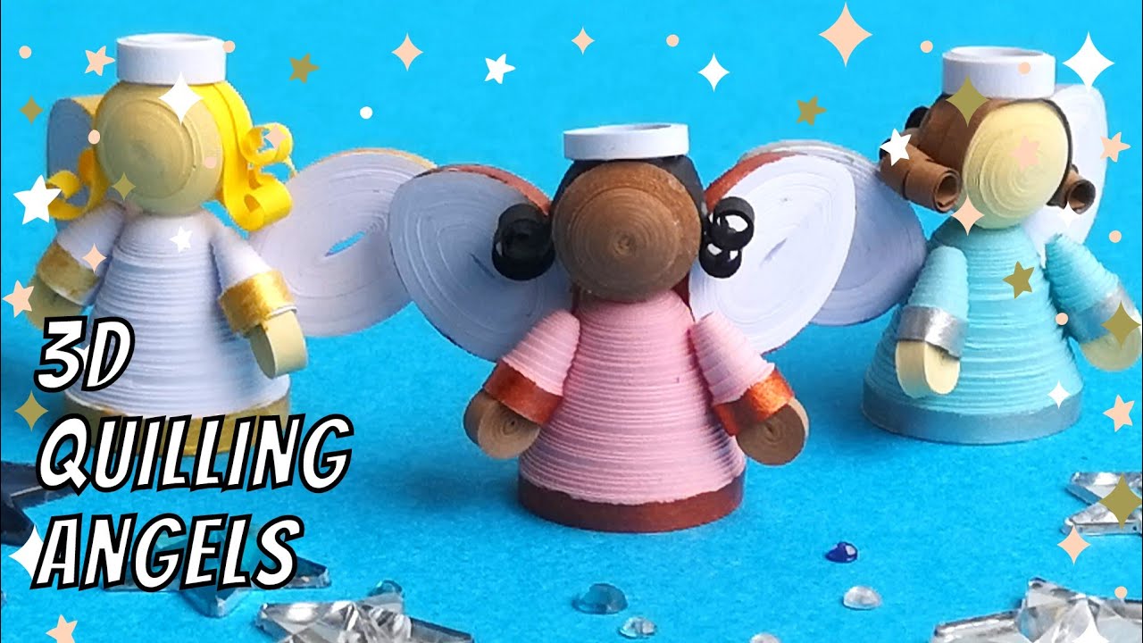 Quilling Angels - Creating Dolls out of Paper Strips - YouTube