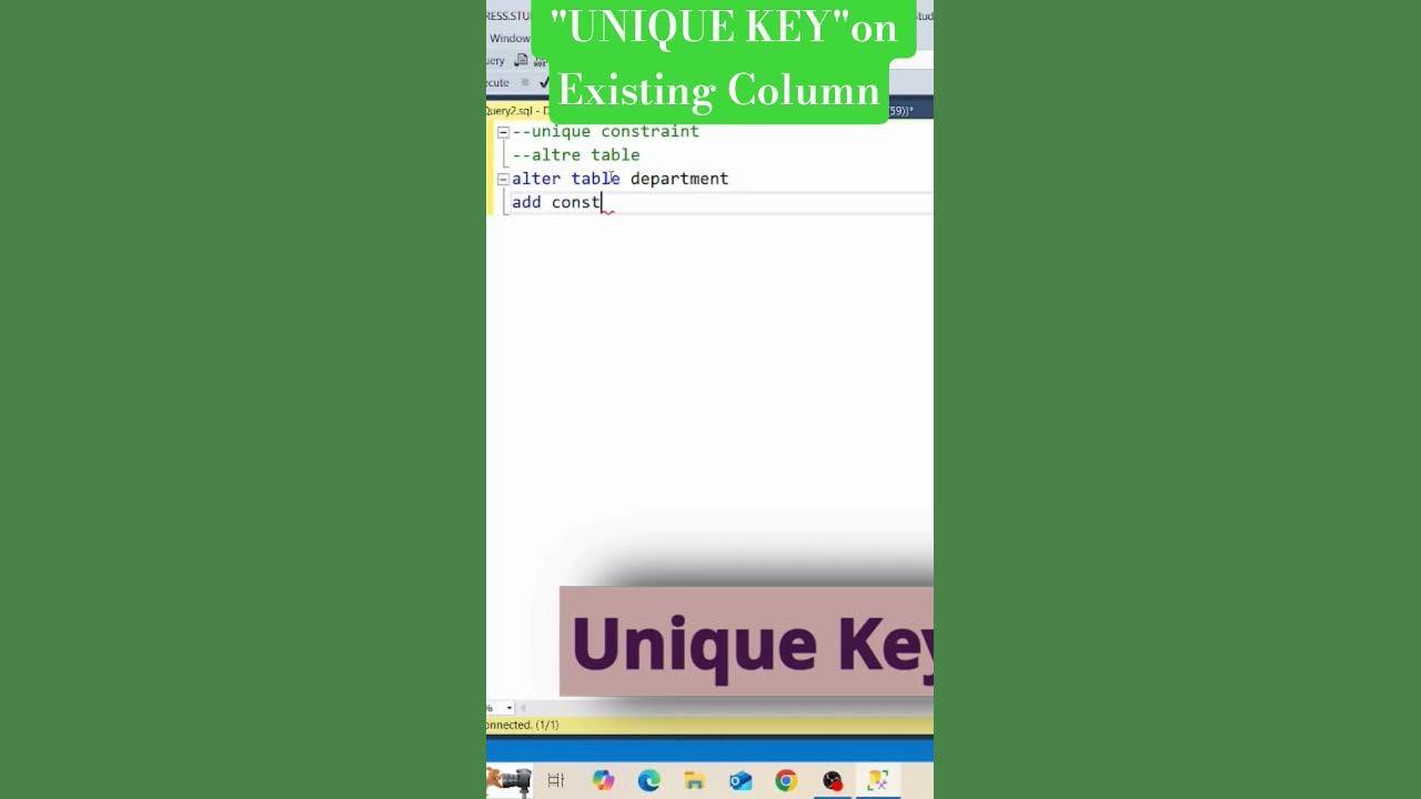 How To Use Unique Keys in Databases (and why you should) #shorts #sql #coding - YouTube