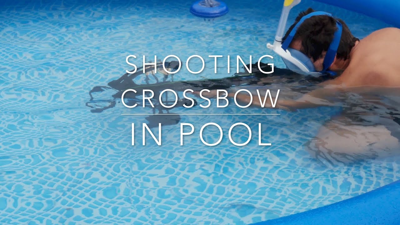 Shooting a crossbow in a pool - YouTube