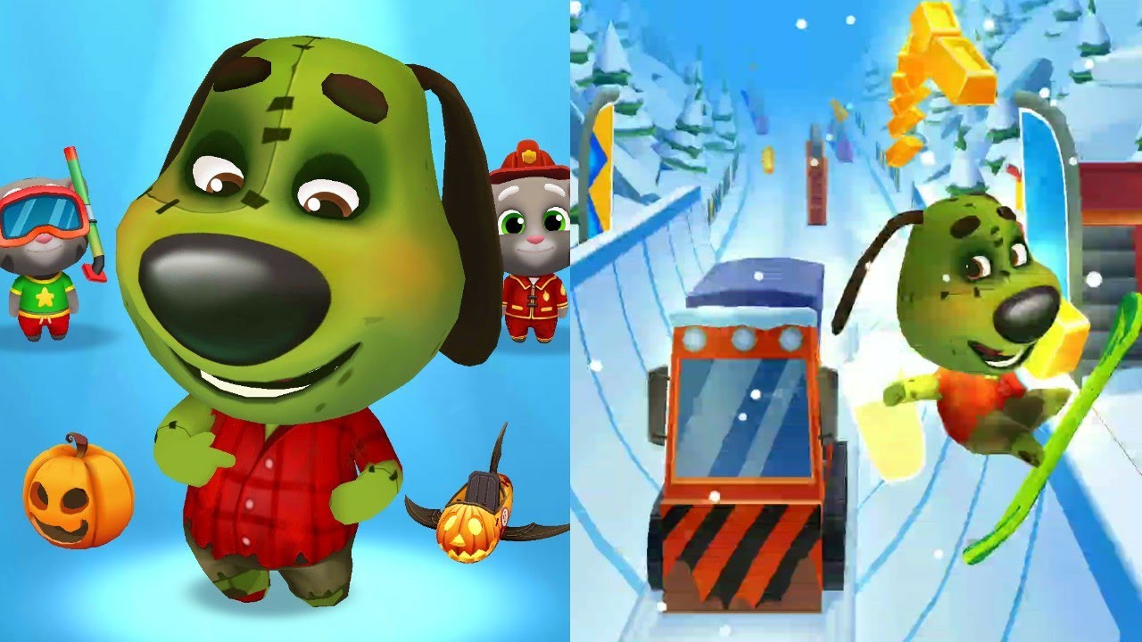 Talking Tom Gold Run. ZOMBIE BEN chạy ăn vàng #33 _ kids game channel ...