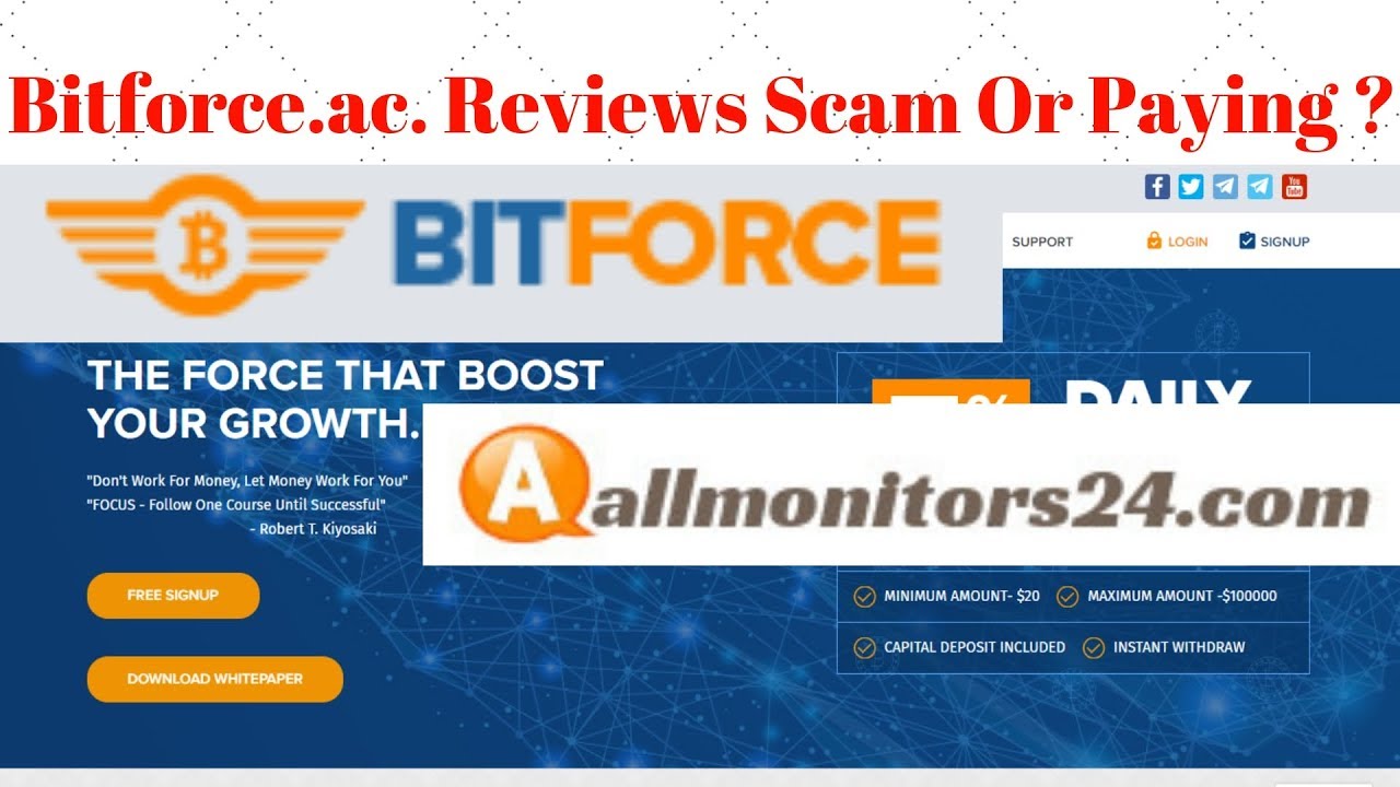 Bitforce.ac, Reviews Scam Or Paying ? - YouTube