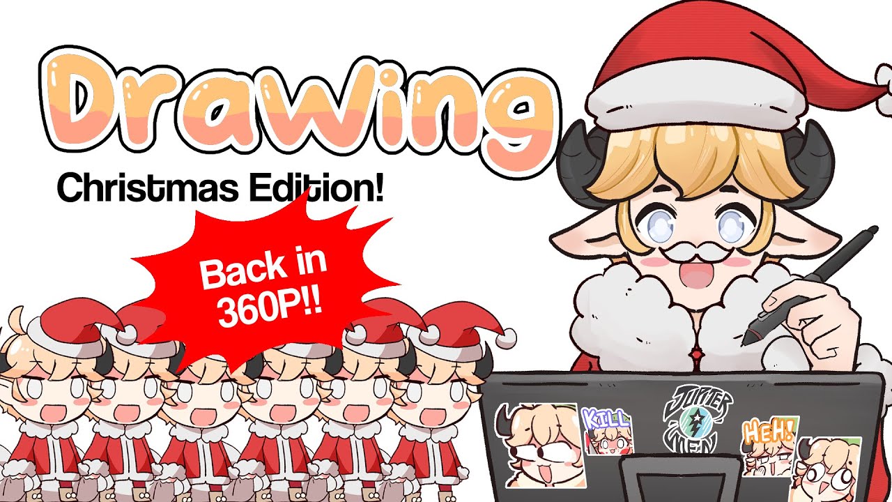 【Drawing】Christmas Edition! Let's make a Padoru Animation! - YouTube