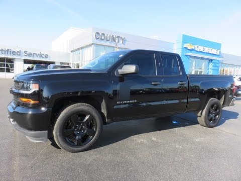 2017 Chevrolet Silverado Custom 2WD Double Cab Black - YouTube