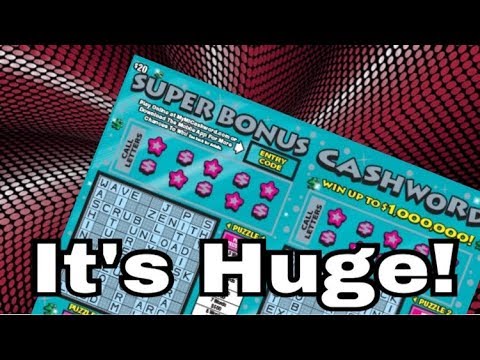 Huge $20 Super Bonus Cashword Michigan Lottery Scratch Off Ticket - YouTube