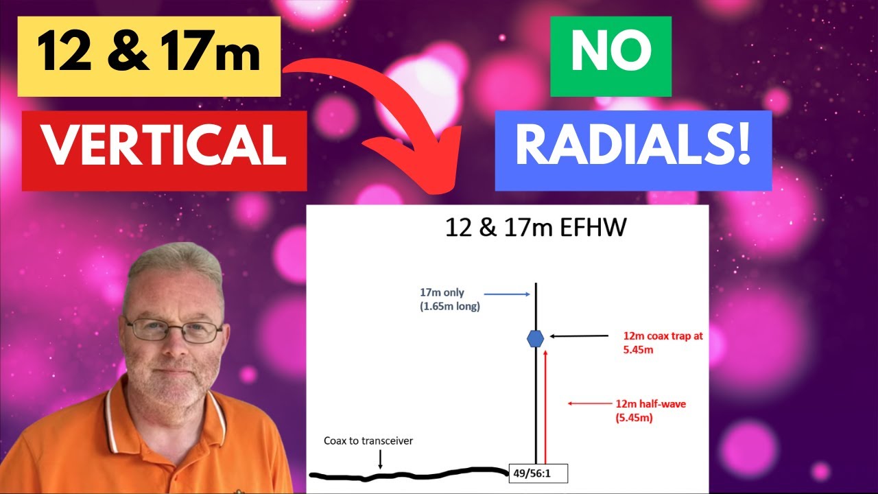 Ham Radio: A simple WARC BANDS VERTICAL ANTENNA without radials - YouTube