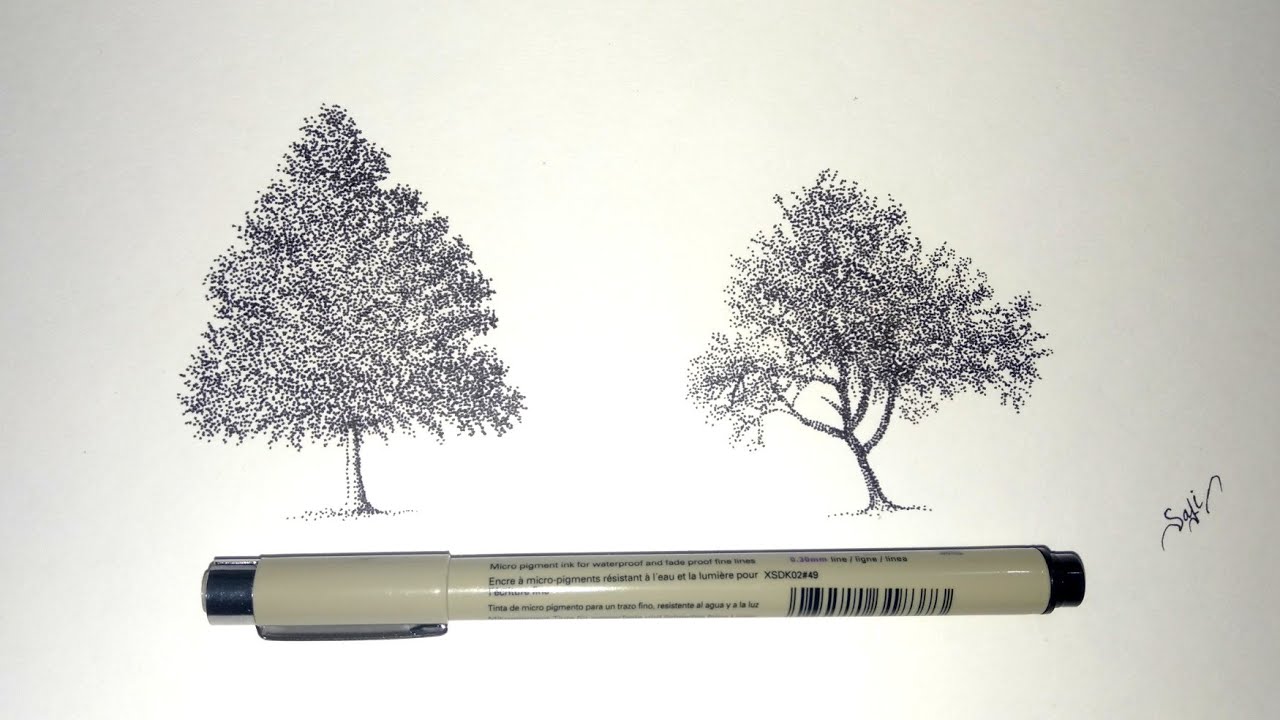 How to make Tree with Dot Art By Safi - YouTube
