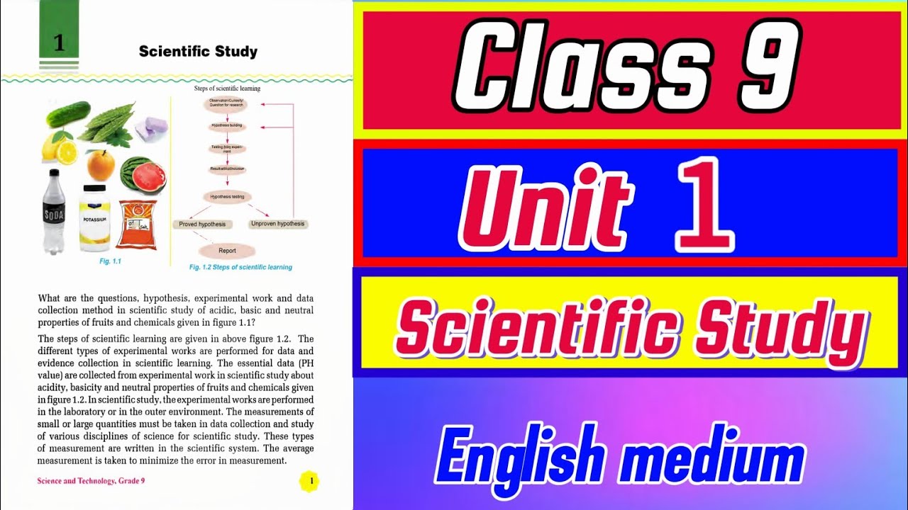Class 9 Science and Technology Unit 1 Scientific Study Solution in ...