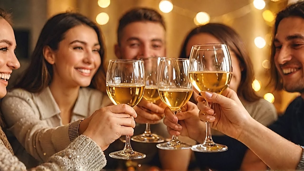 Sonido de copas chocando en un brindis - YouTube