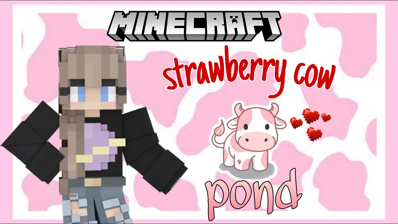 Minecraft Strawberry Cow Pond Mini Build - YouTube