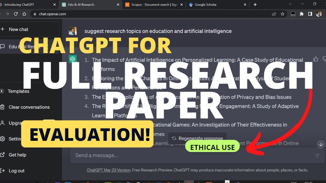 ChatGPT for a full research paper - YouTube