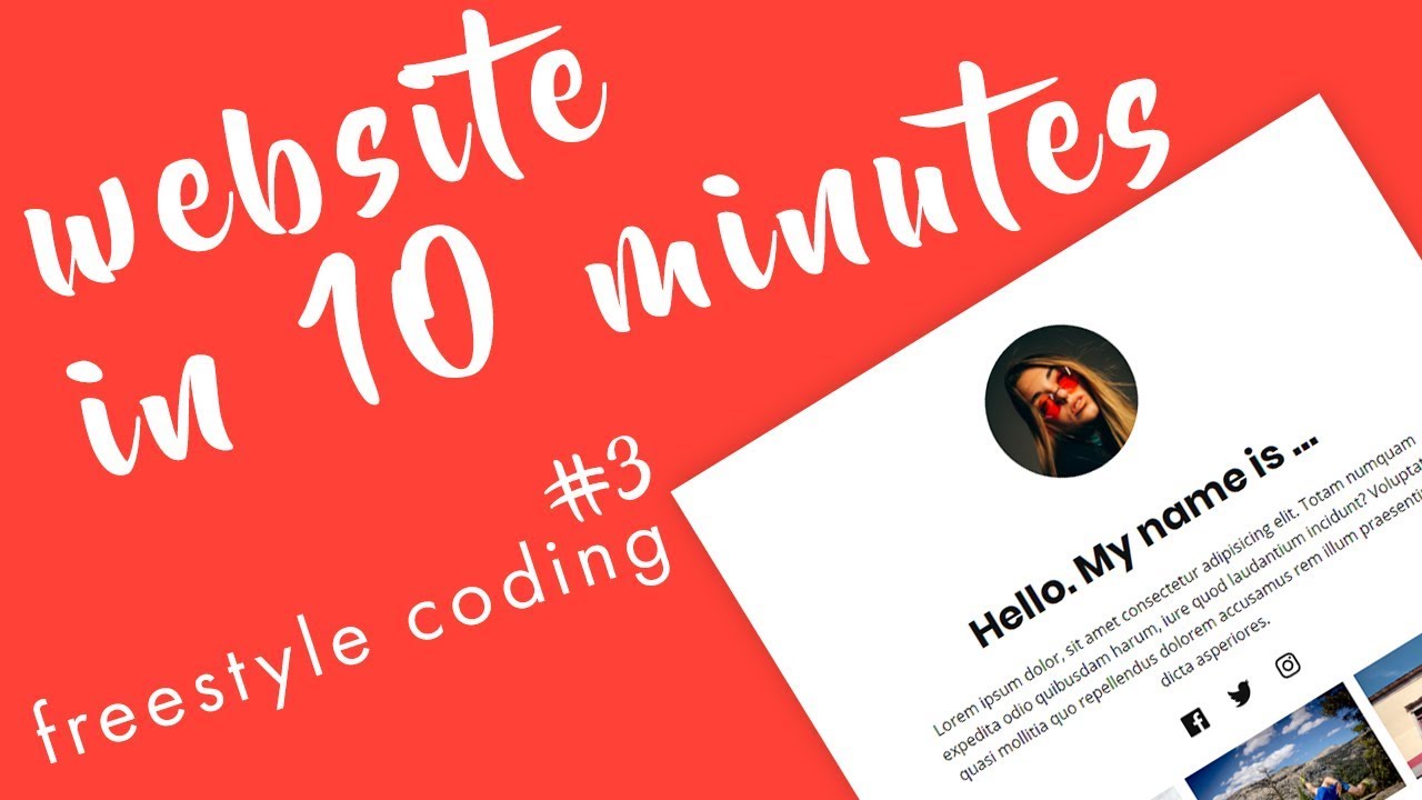 How To Create A Website In 10 Minutes Freestyle Coding 3 Youtube 3989