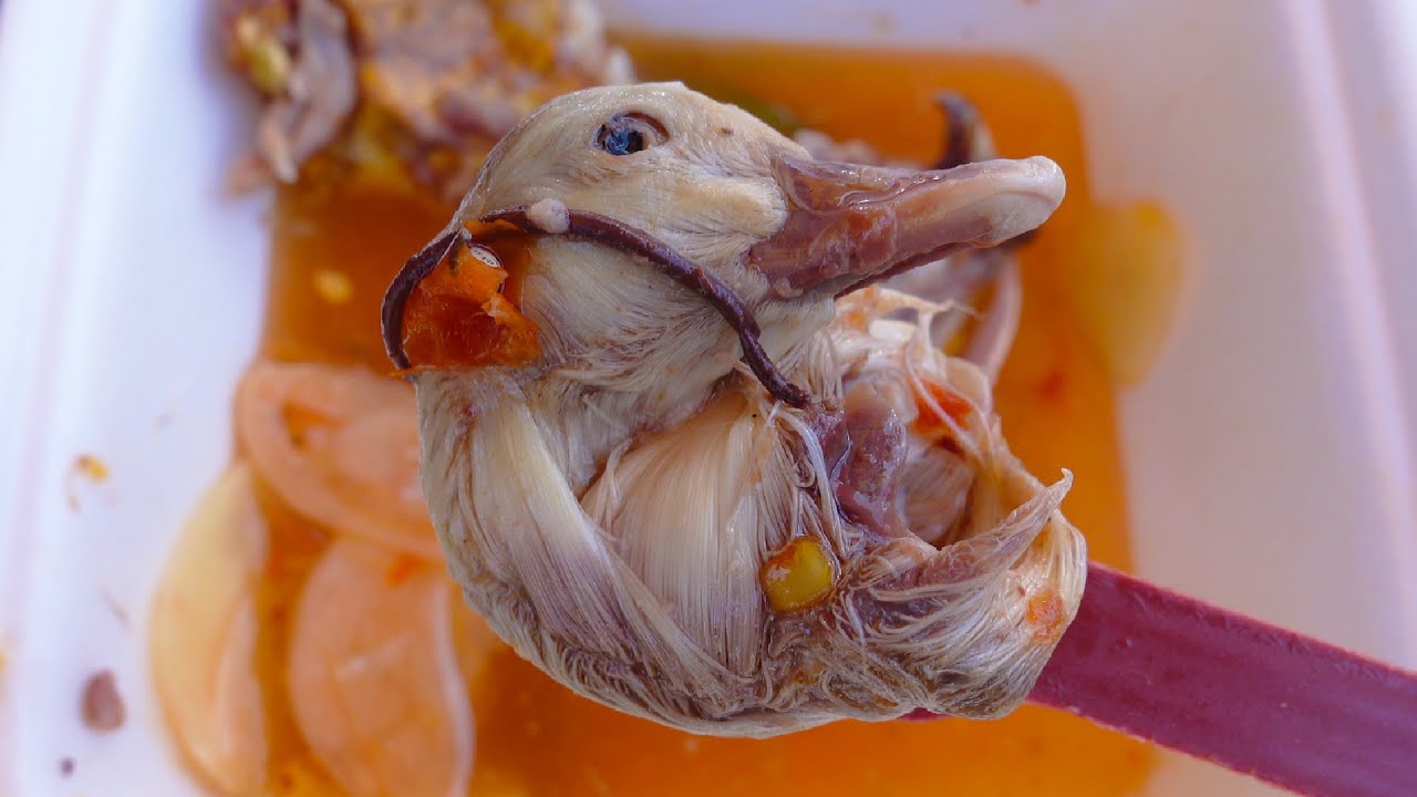 Would You Try This? Baby Duck Egg (Pong Tea Kon) - Good For Man - YouTube