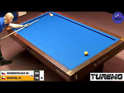 Czech league | 3-cushion | 1st class | 11th round | Marcel Kondziolka v Kamil Košťál - YouTube