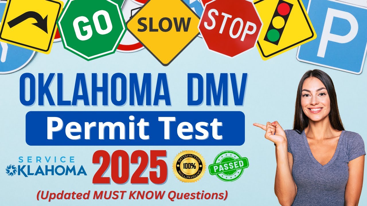 Oklahoma DMV Written Test 2025 (50 MUST KNOW Permit Practice Test ...