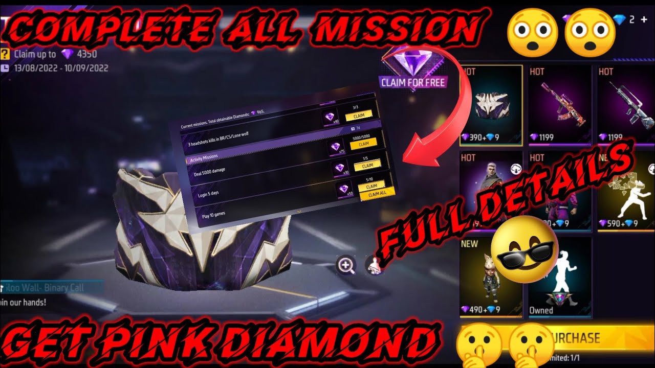 how to complete pink diamond mission and get reward 😎😎 - YouTube