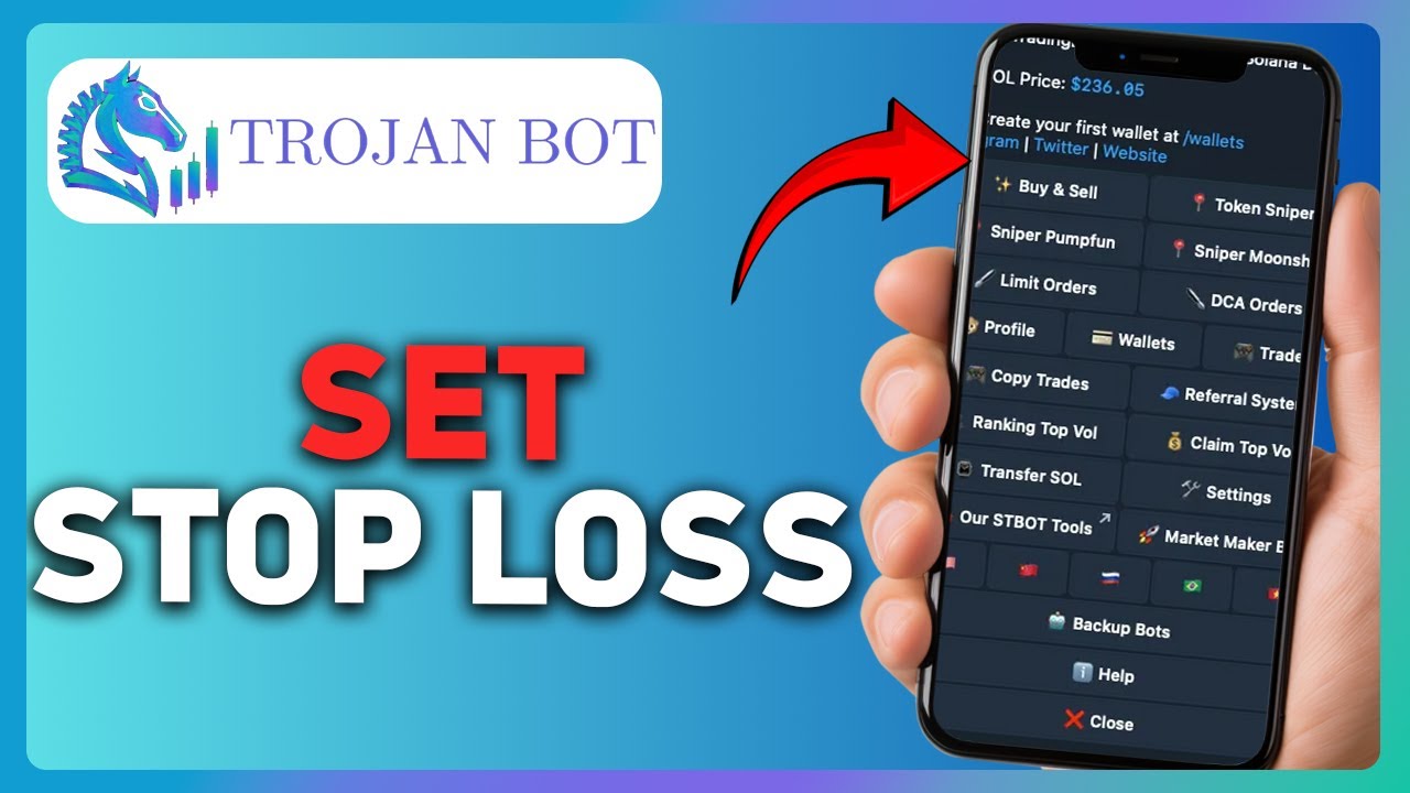 NEW! HOW TO SET STOP LOSS ON TROJAN BOT IN 2025! - YouTube