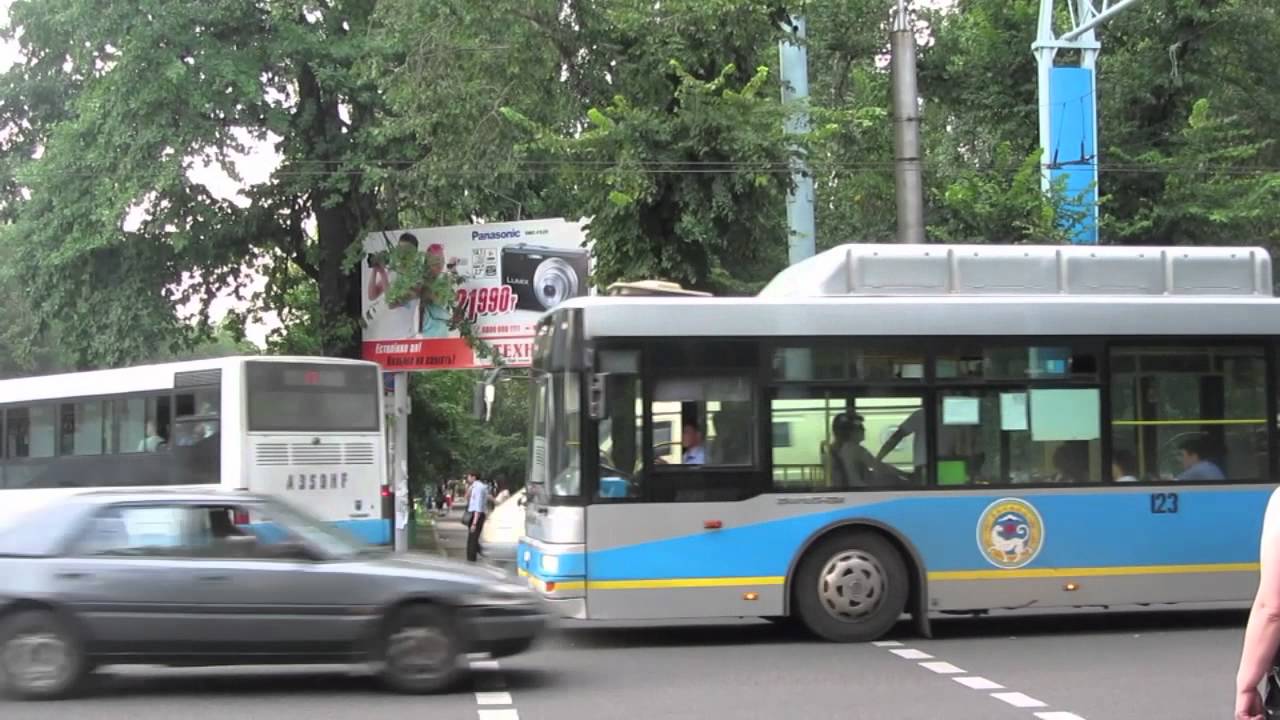 Trolleybuses and Buses in Almaty, Kazakhstan - YouTube