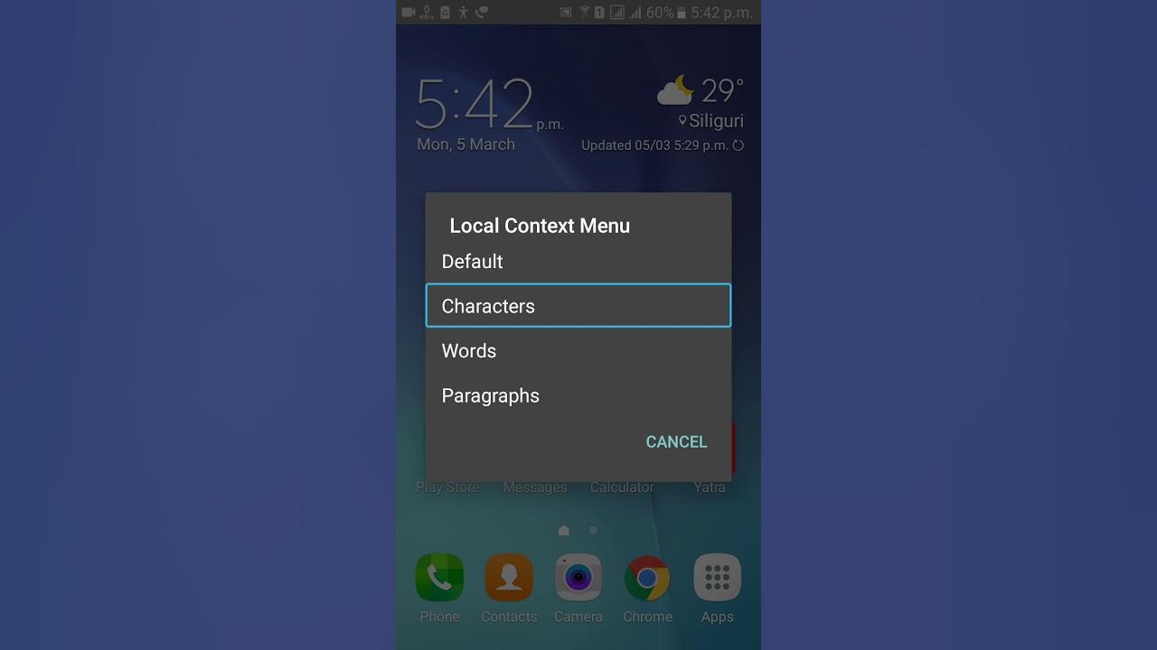 How to open Local Context menu in android by using talkback - YouTube