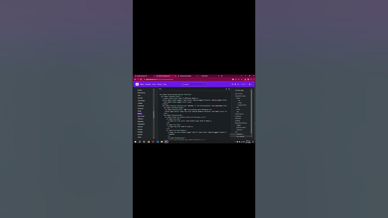 How To Use Offcanvas In Navbar With Bootstrap Shorts Bootstraptutorial Youtube