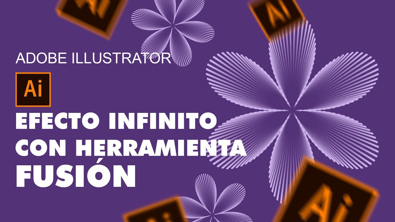 TUTORIAL ILLUSTRATOR Efecto Infinito con herramienta FUSIÓN - YouTube