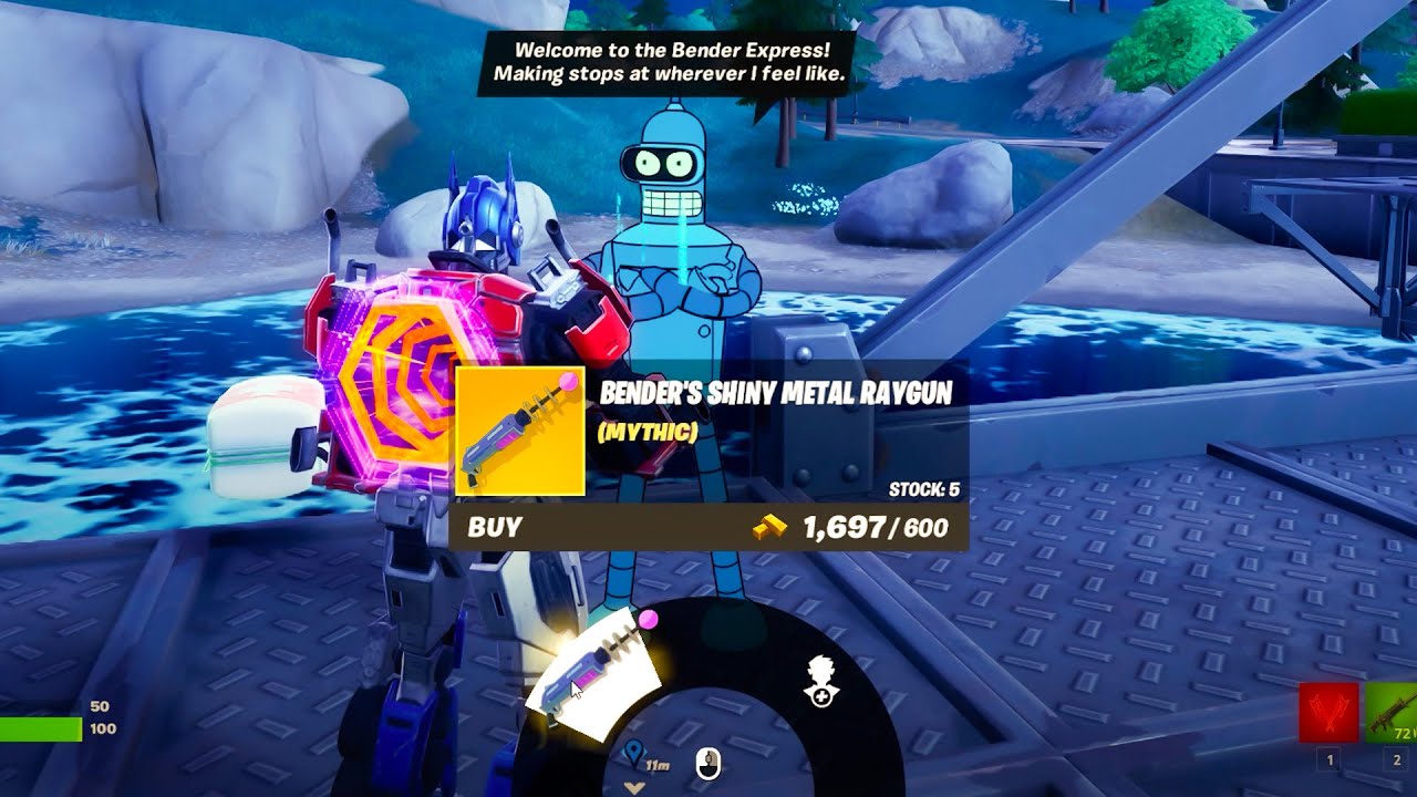 How to Get NEW Bender's Shiny Metal Raygun in Fortnite Chapter 4 Season ...