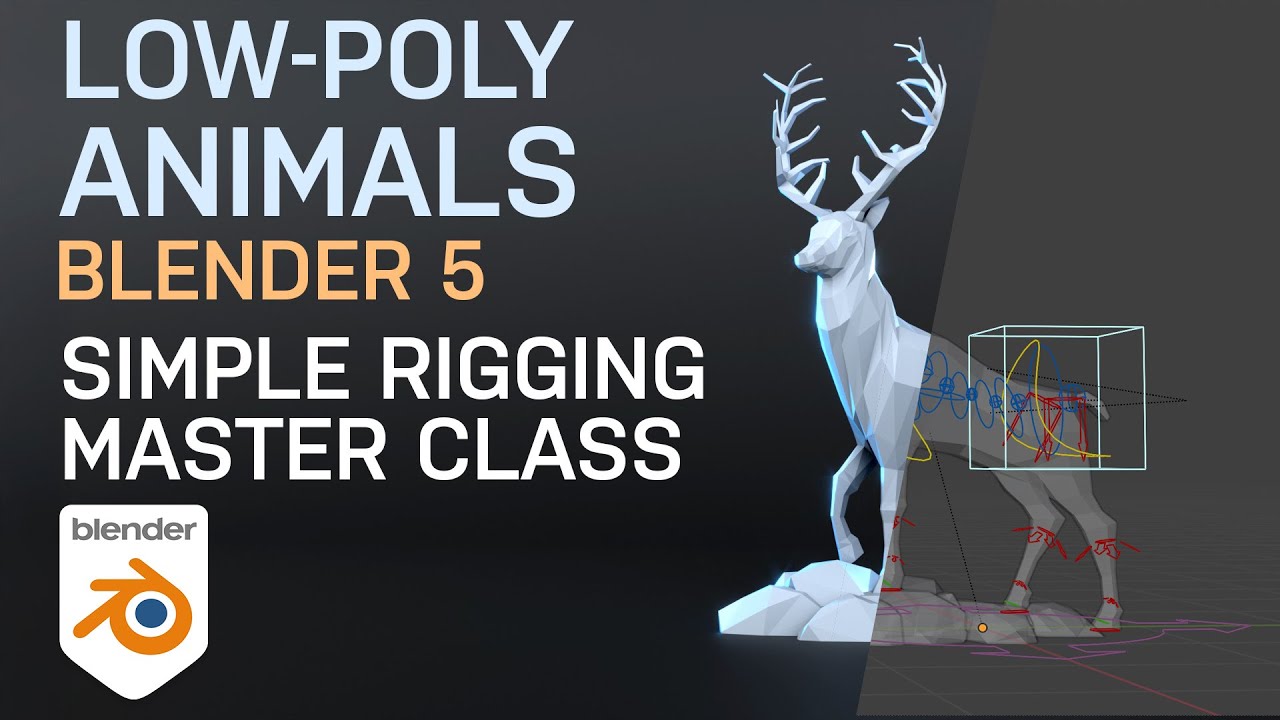 simple rigging of low poly animals blender 5 - master class - YouTube