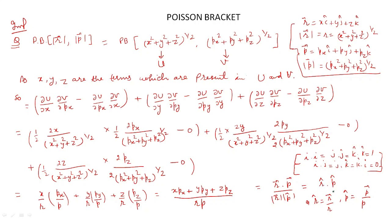 Some important Properties of Poisson Bracket - YouTube