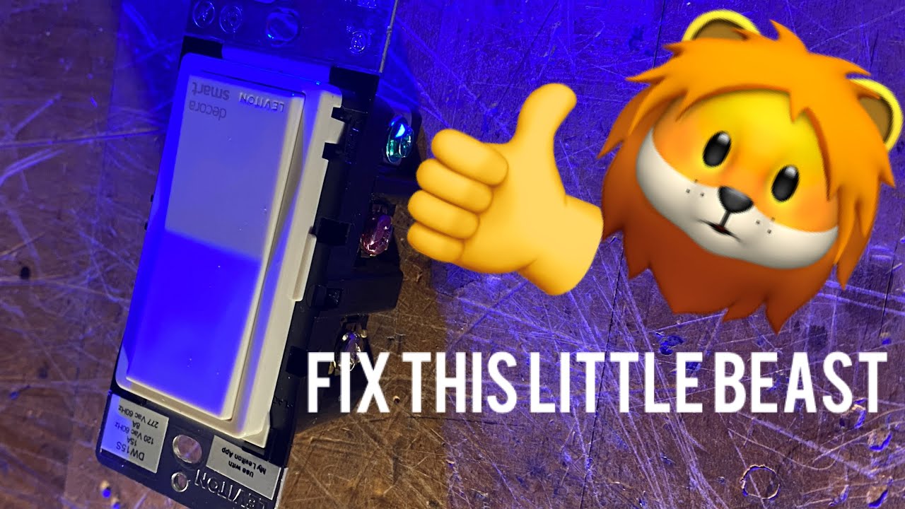 Repair an IOT light switch, Leviton DW15S wifi light switch - YouTube