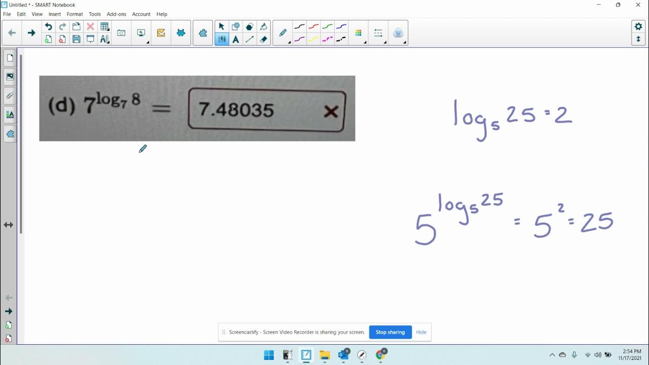 MAT100: Chapter 3 - Property of Log (Log in Exponent) - YouTube
