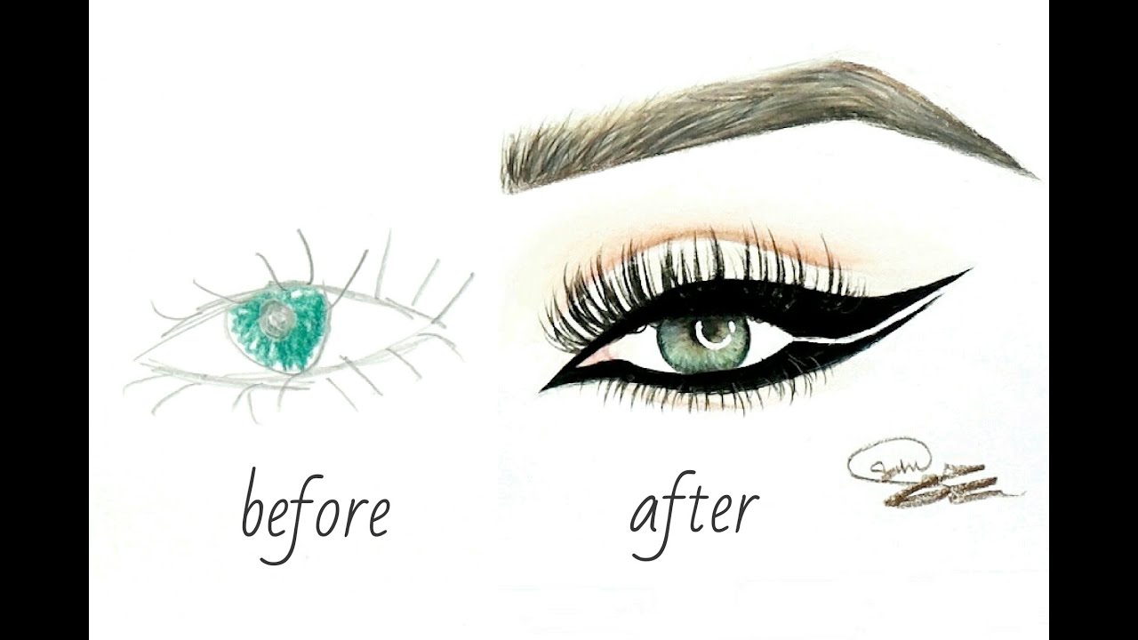 HOW TO DRAW A REALISTIC EYE - tips and tricks|| sahursart - YouTube