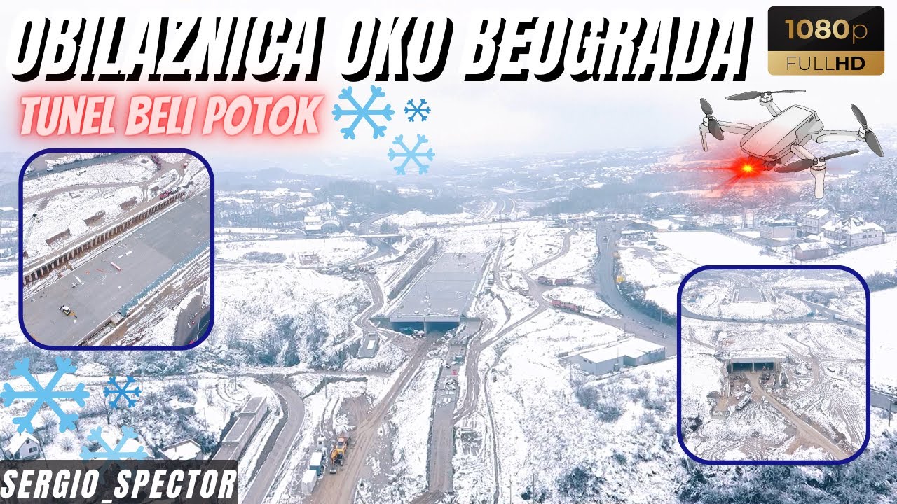 Obilaznica oko Beograda - tunel Beli Potok (probijena prva tunelska cev ...