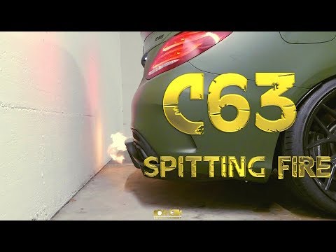 Mercedes Benz C63 AMG Spitting 🔥Flames🔥 Exhaust DOPE - YouTube