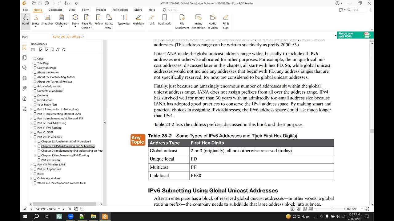 CCNA 200-301 Class 23 [ Volume 1 || Chapter 23: IPv6 Addressing and Subnetting] - YouTube