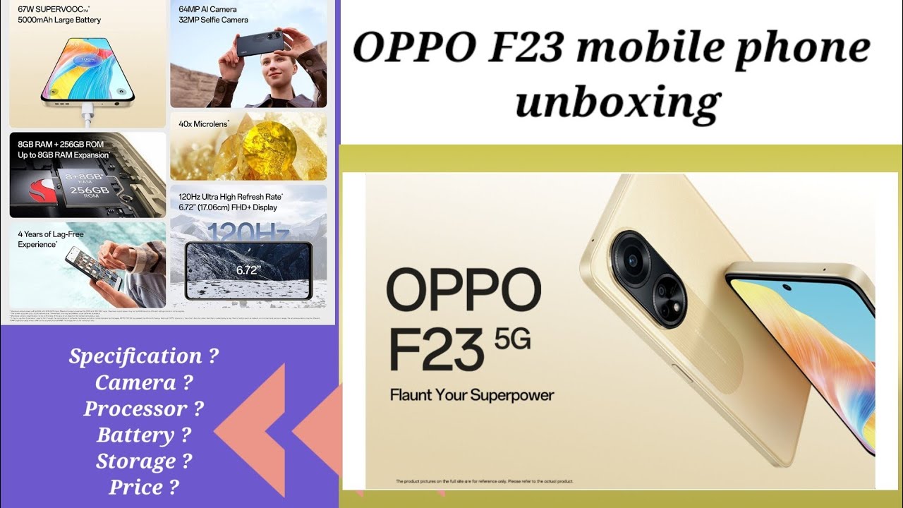 Oppo F23 5G mobile features and review ll Mobile unboxing - YouTube