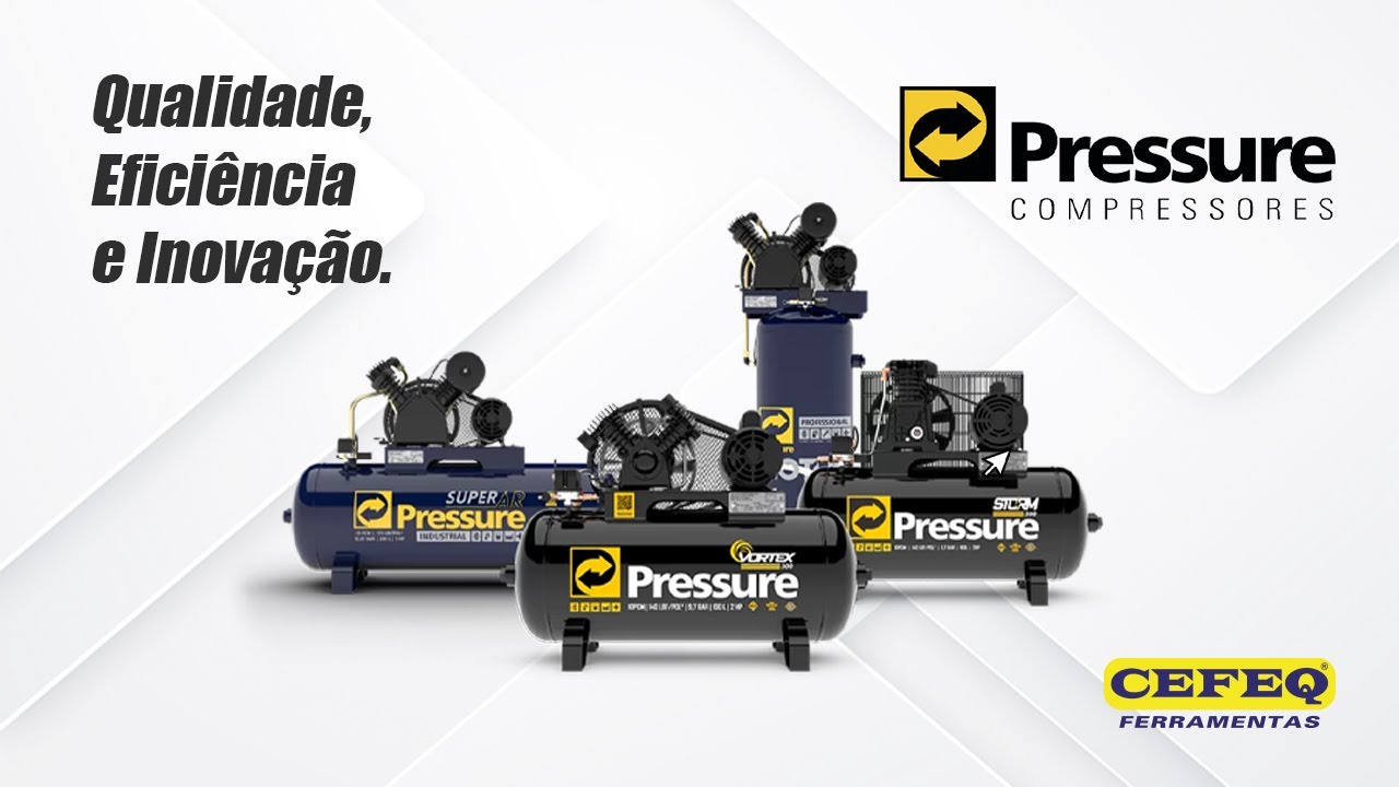 COMPRESSORES DE AR PRESSURE - CEFEQ Ferramentas - YouTube