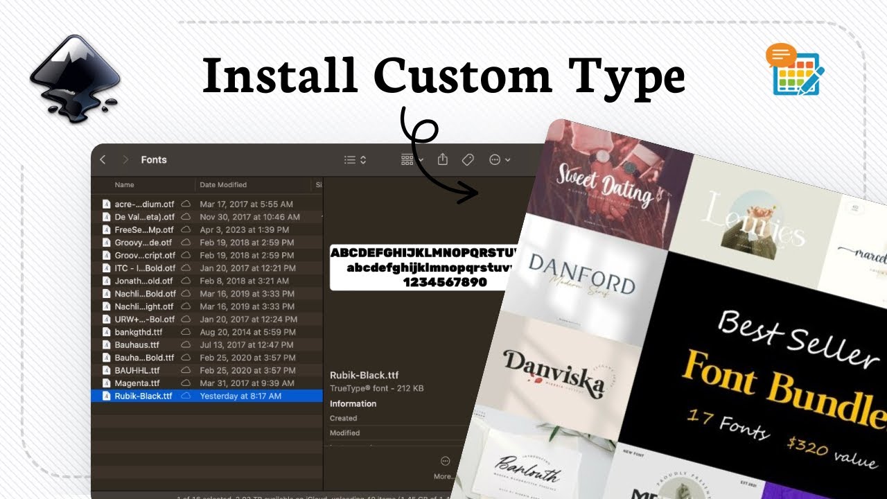 How to download fonts to inkscape (Creative Expansion) - YouTube