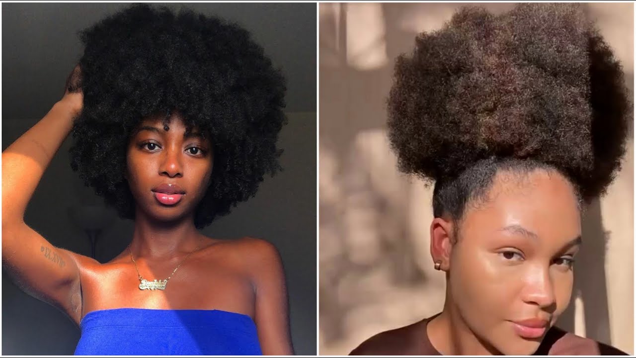 AFRO STYLES FOR NATURAL HAIR || pt.2 || Natural Hairstyles Compilation ...