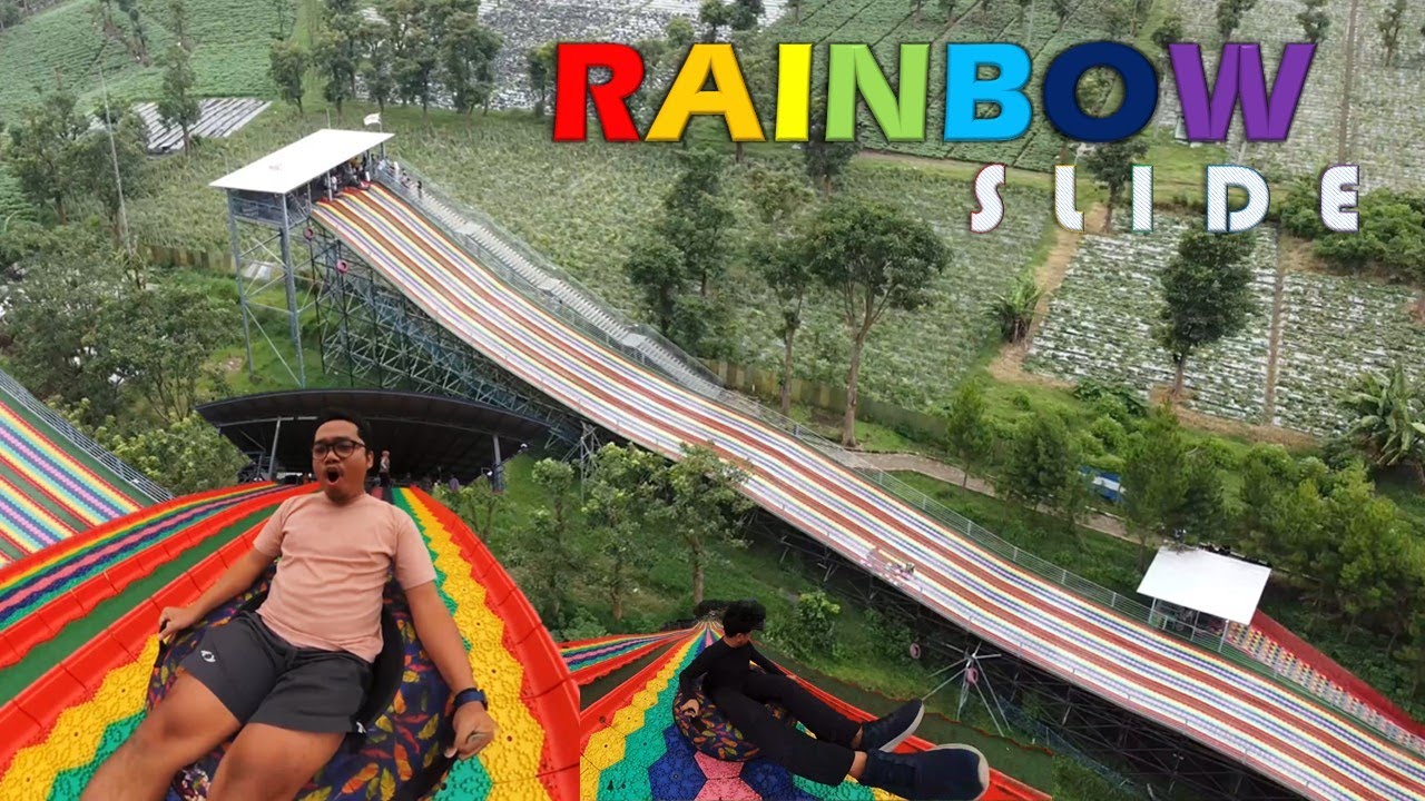 RAINBOW SLIDE || Floating Market Lembang - Bandung - YouTube