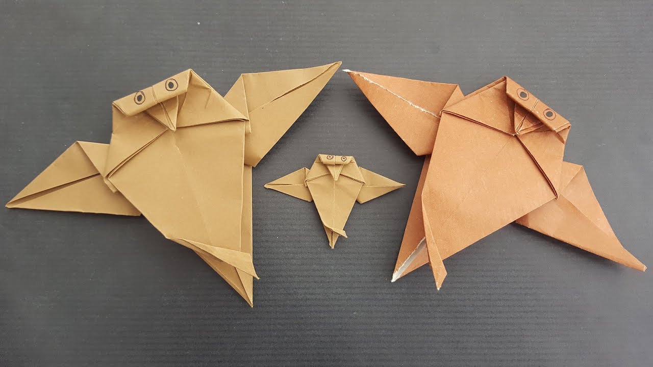⩥ Cómo hacer un 🦉 BUHO de papel | Origami FÁCIL - YouTube