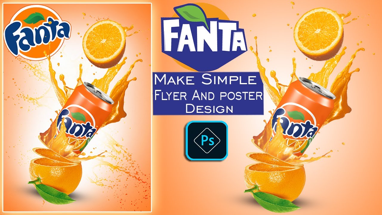 Fanta Flyer And Poster Design in Adobe photoshop tutorial || #photoshop ...