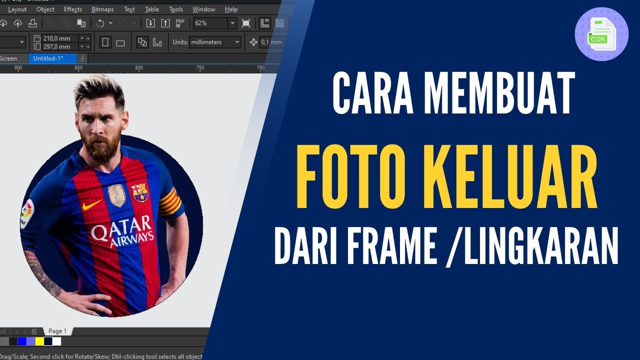 Cara Membuat Foto Keluar dari Lingkaran/ Frame di Coreldraw - YouTube