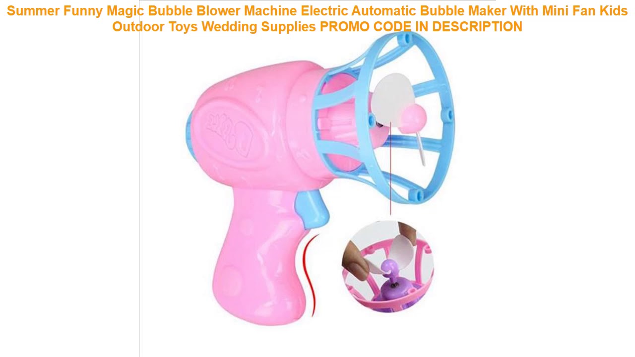 Promo Summer Funny Magic Bubble Blower Machine Electric Automatic ...